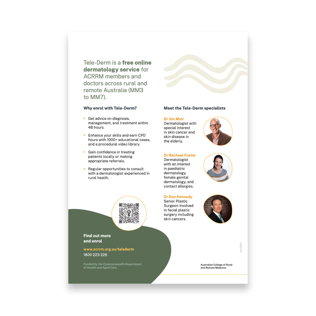 Flyer - Tele-Derm – ACRRM MERCHANDISE